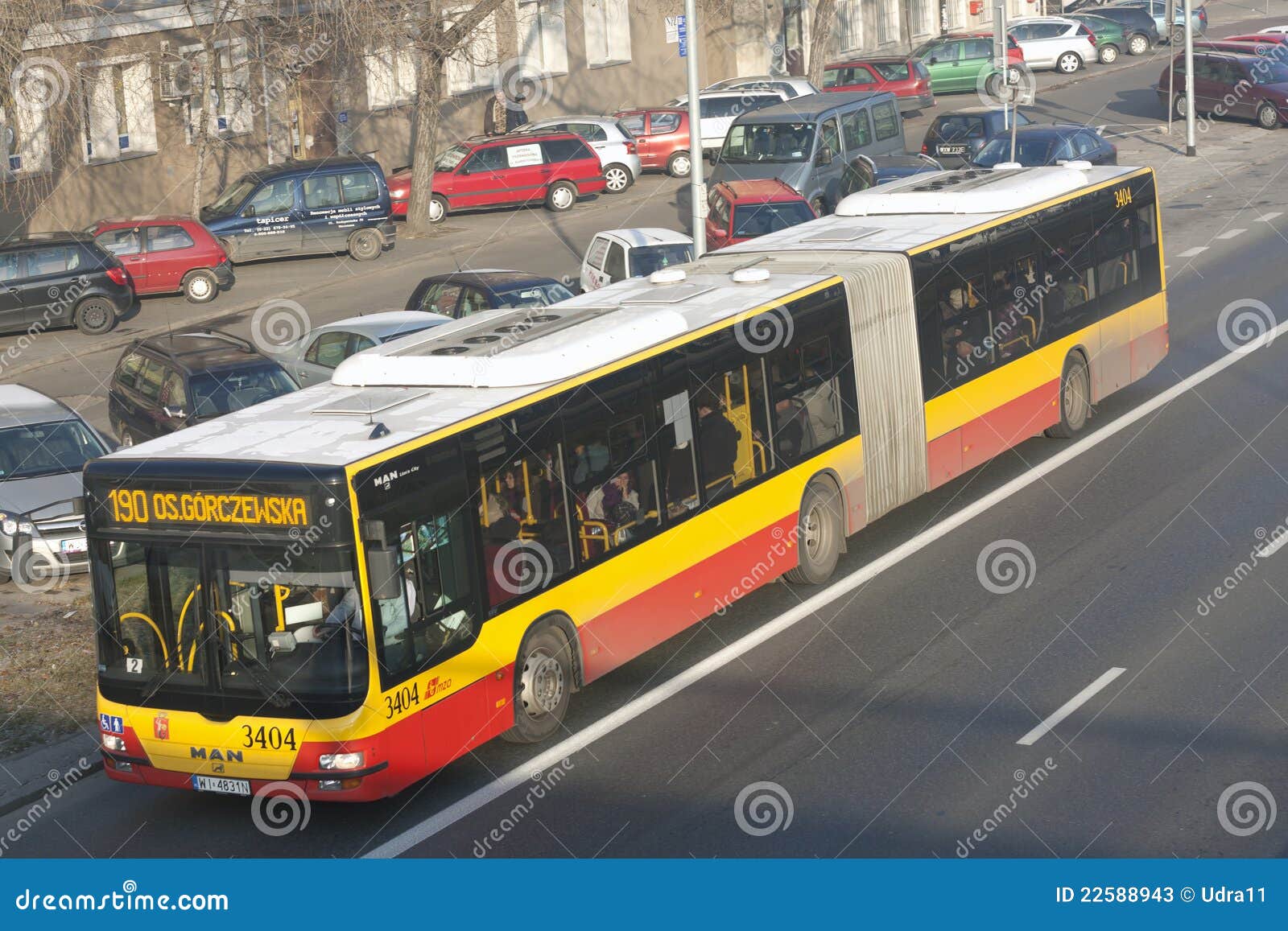 Bus in Warsaw editorial stock photo. Image of rear, speed - 22588943