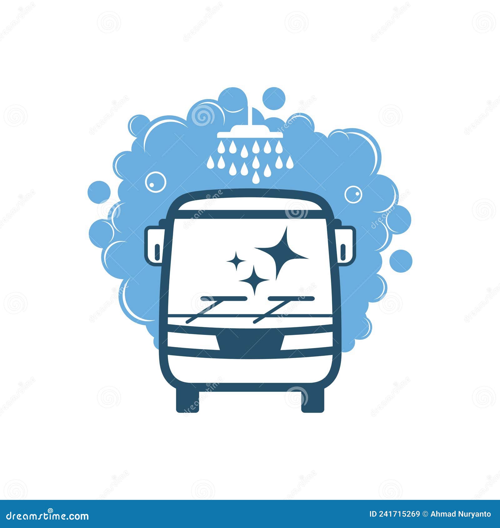 Bus wash service stock vector. Illustration of bigwashingmedia - 241715269