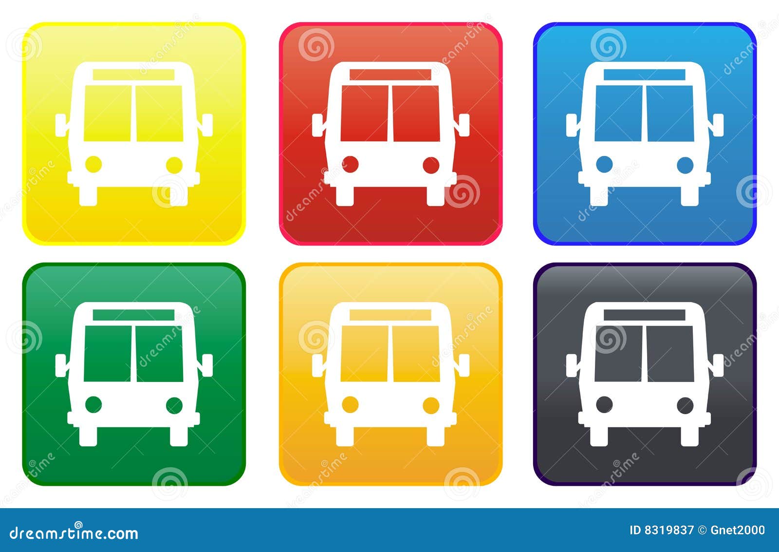 Bus web button stock vector. Illustration of tourist, design - 8319837