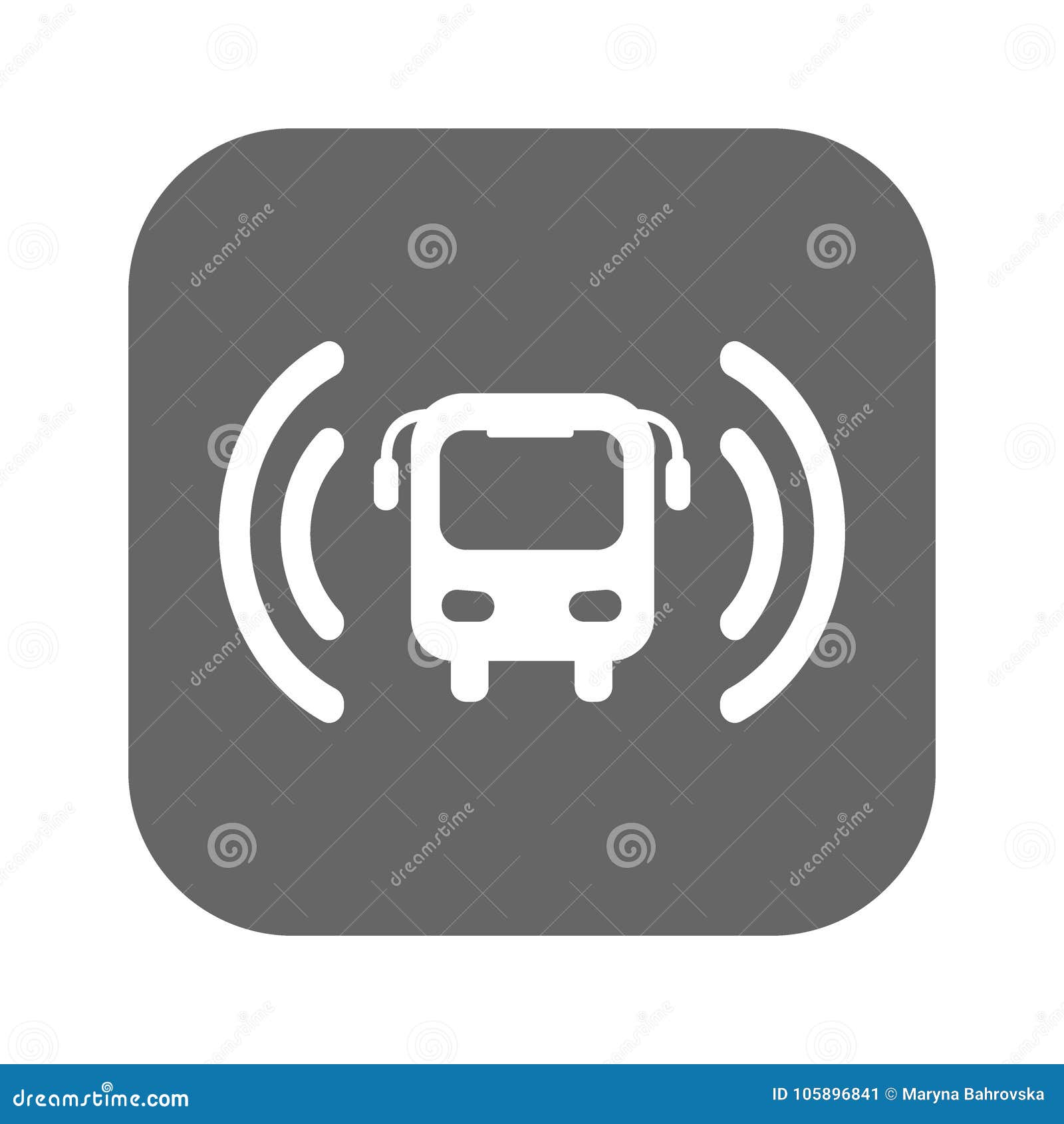 Bus wi-fi vector icon stock illustration. Illustration of broadcast ...