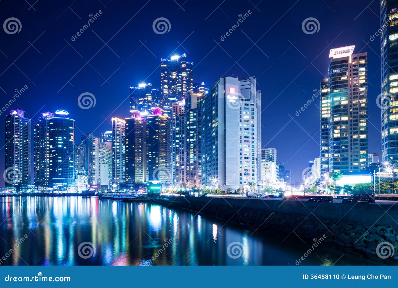 Busan city skyline stock photo. Image of port, road, landscape - 36488110