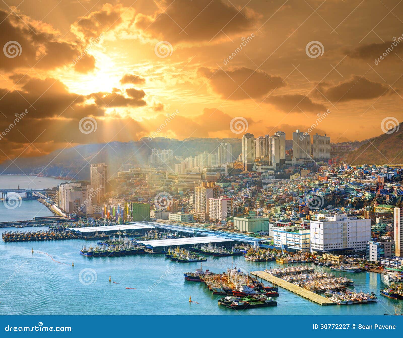 Busan Cityscape stock image. Image of cityscape, water - 30772227