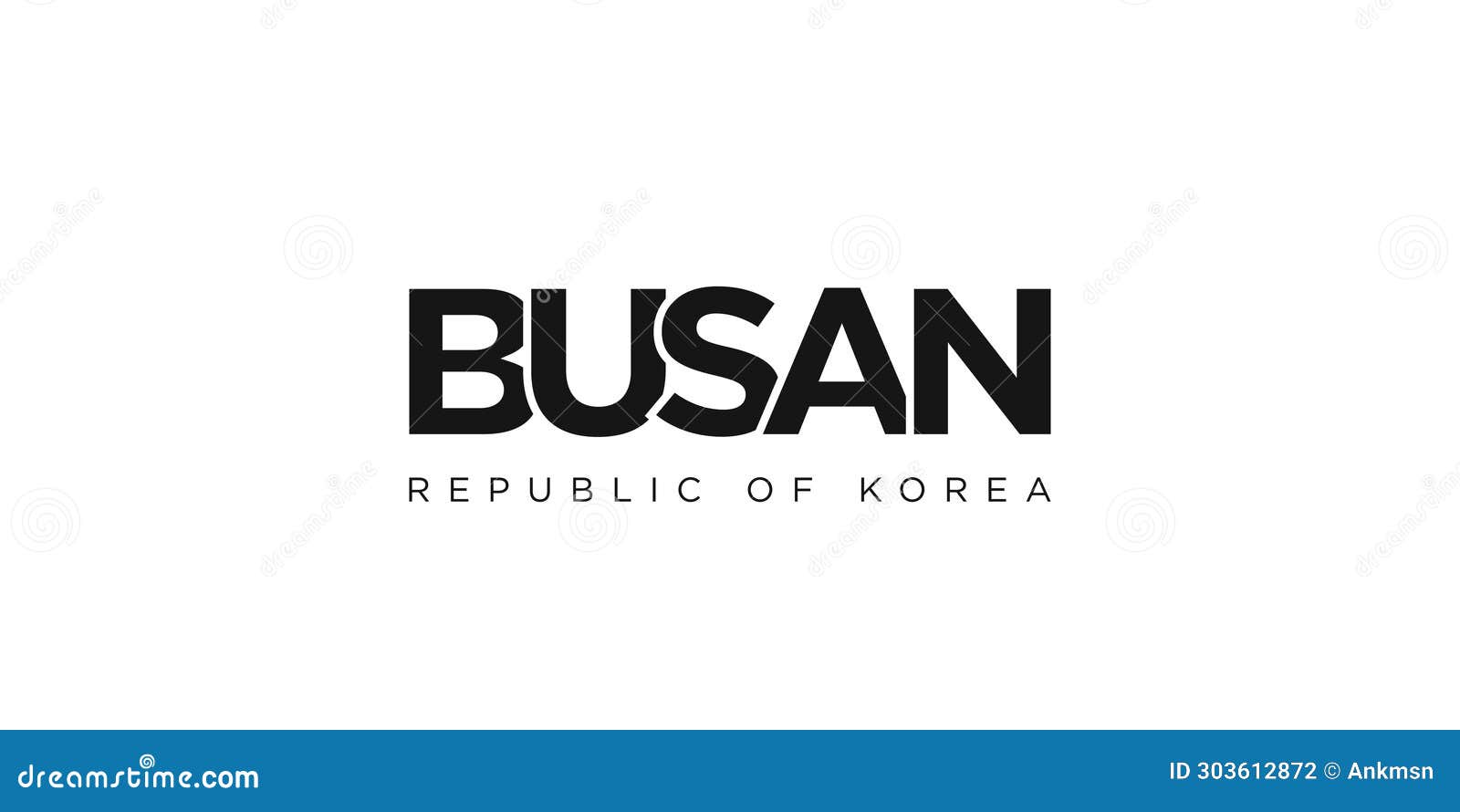 Busan in the Korea Emblem. the Design Features a Geometric Style ...