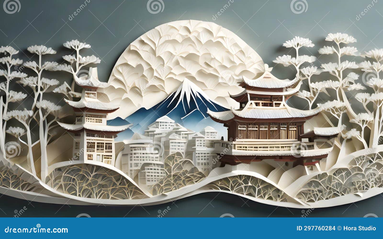 Japanese Castle Made from Hanji Paper. Stock Photo - Image of castle ...