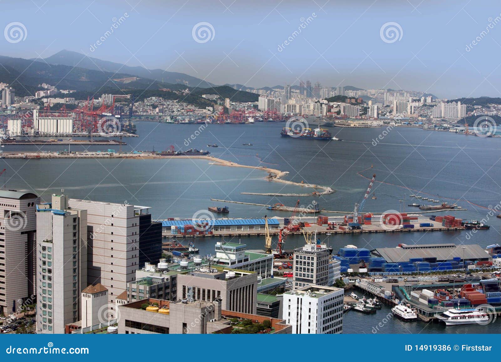 Busan South Korea Industrial Harbor Stock Photo - Image of ...