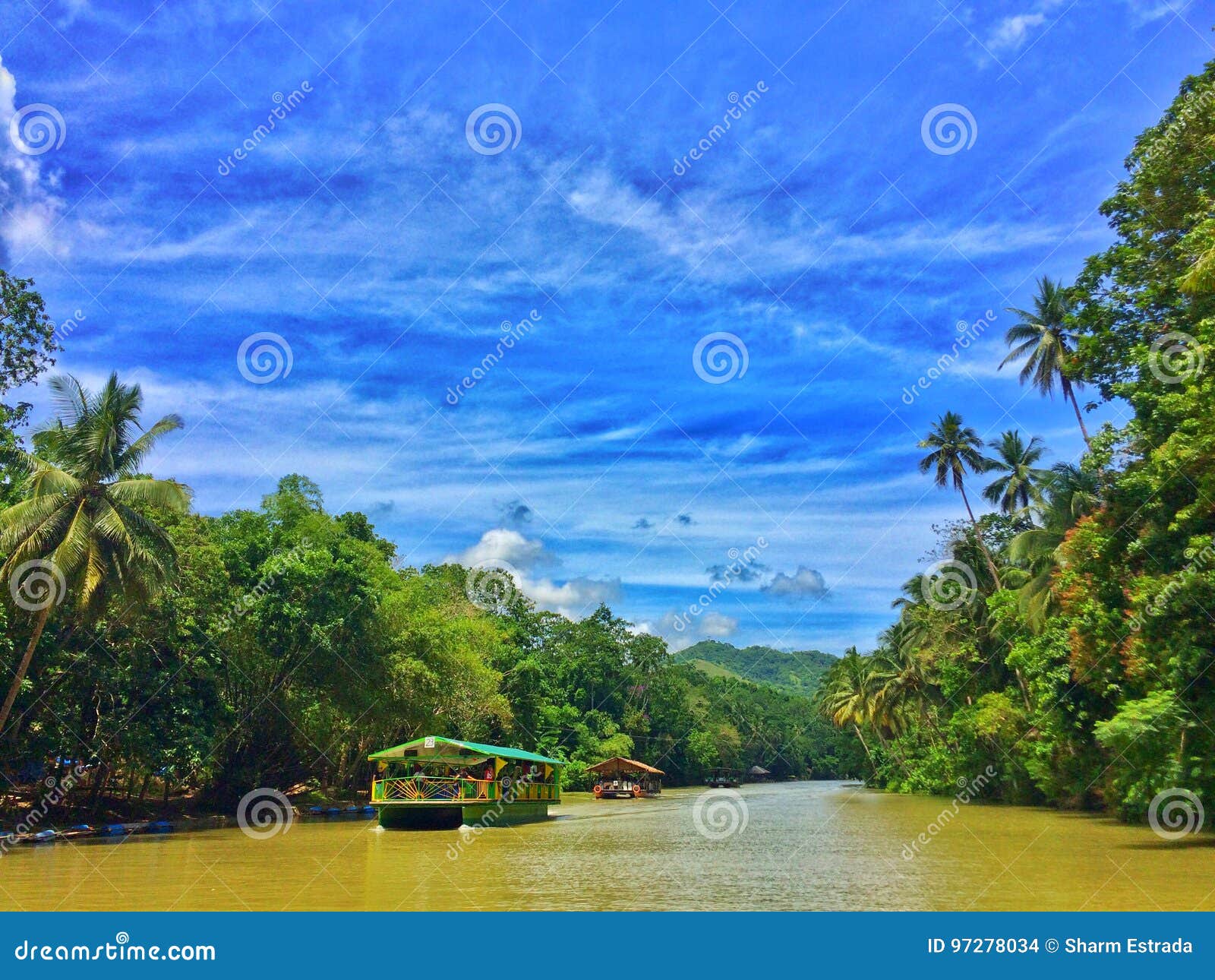 Busay River stock photo. Image of waterway, restaurant - 97278034