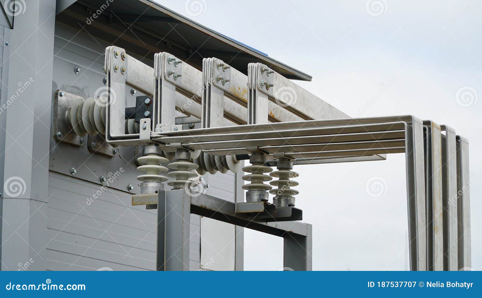 Busbar High Voltage. the High-voltage Switch, High Voltage Element of ...