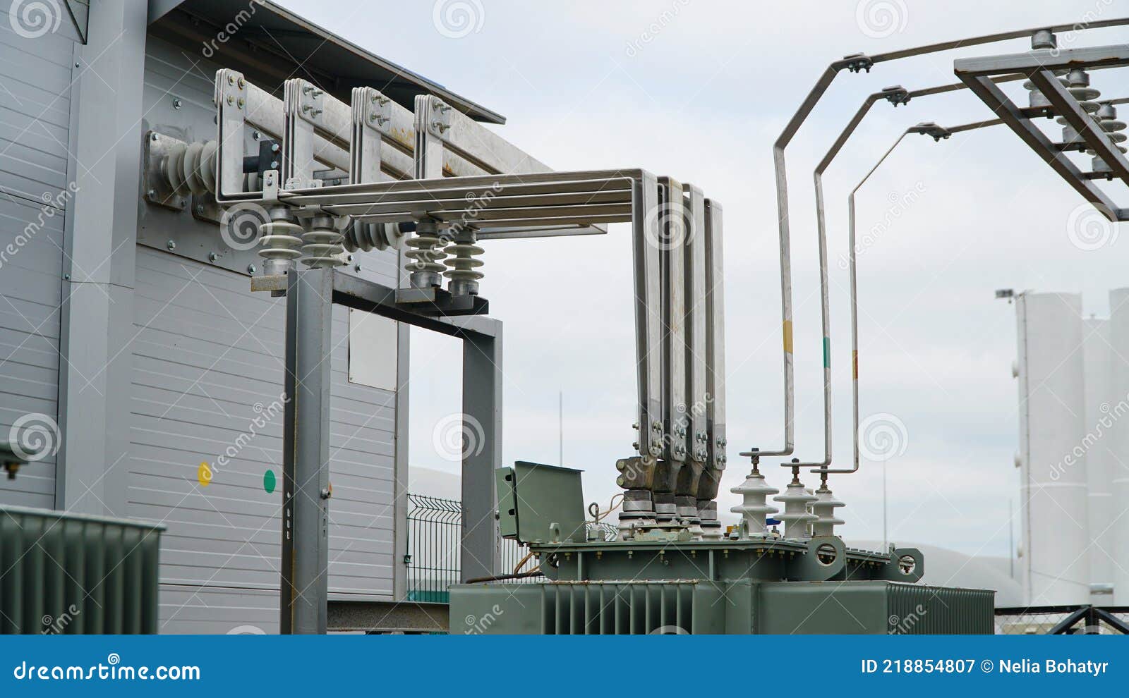 Busbar High Voltage. the High-voltage Switch, High Voltage Element of ...