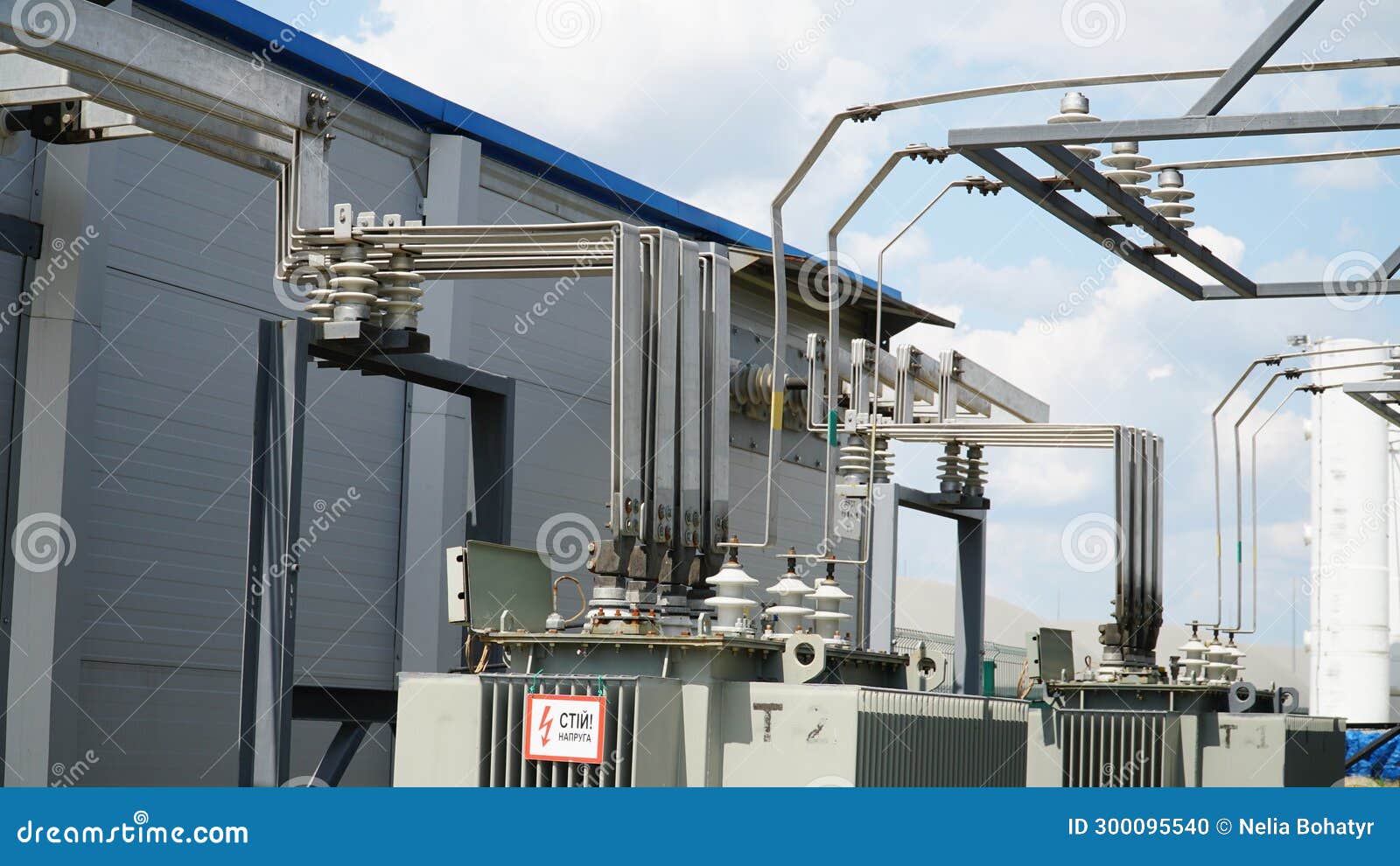 Busbar High Voltage. the High-voltage Switch, High Voltage Element of ...