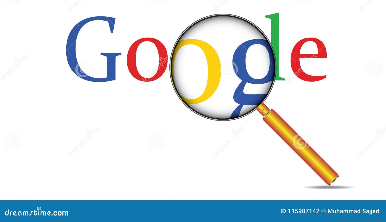 A Busca Google Do Internet Da Web Text E Lupa Fotografia Editorial ...