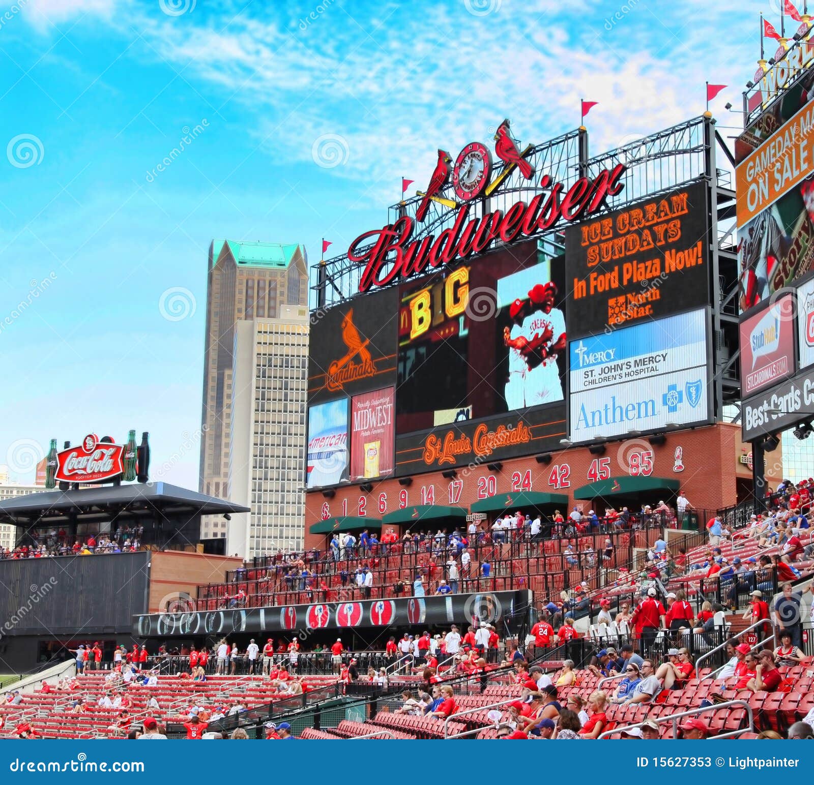 Busch stadium editorial stock photo. Image of base, ball - 15627353