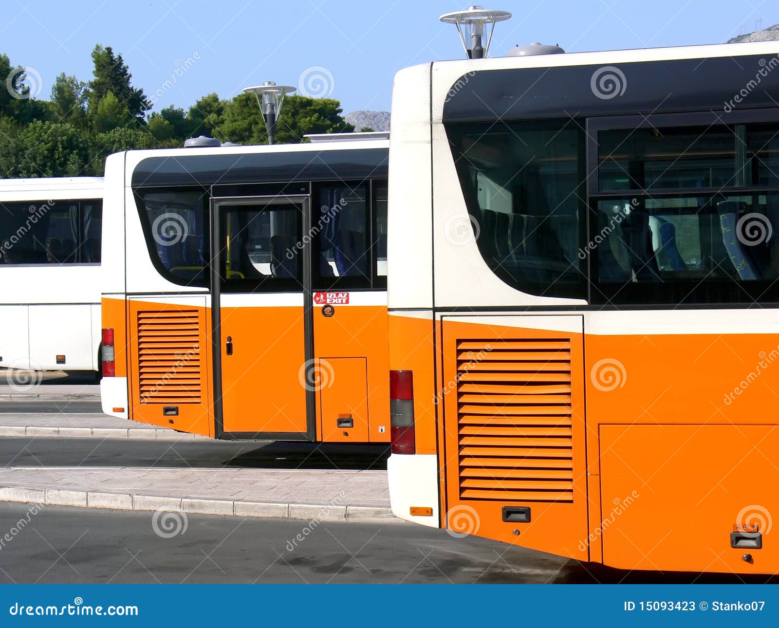 Buses stock image. Image of rear, black, late, lights - 15093423