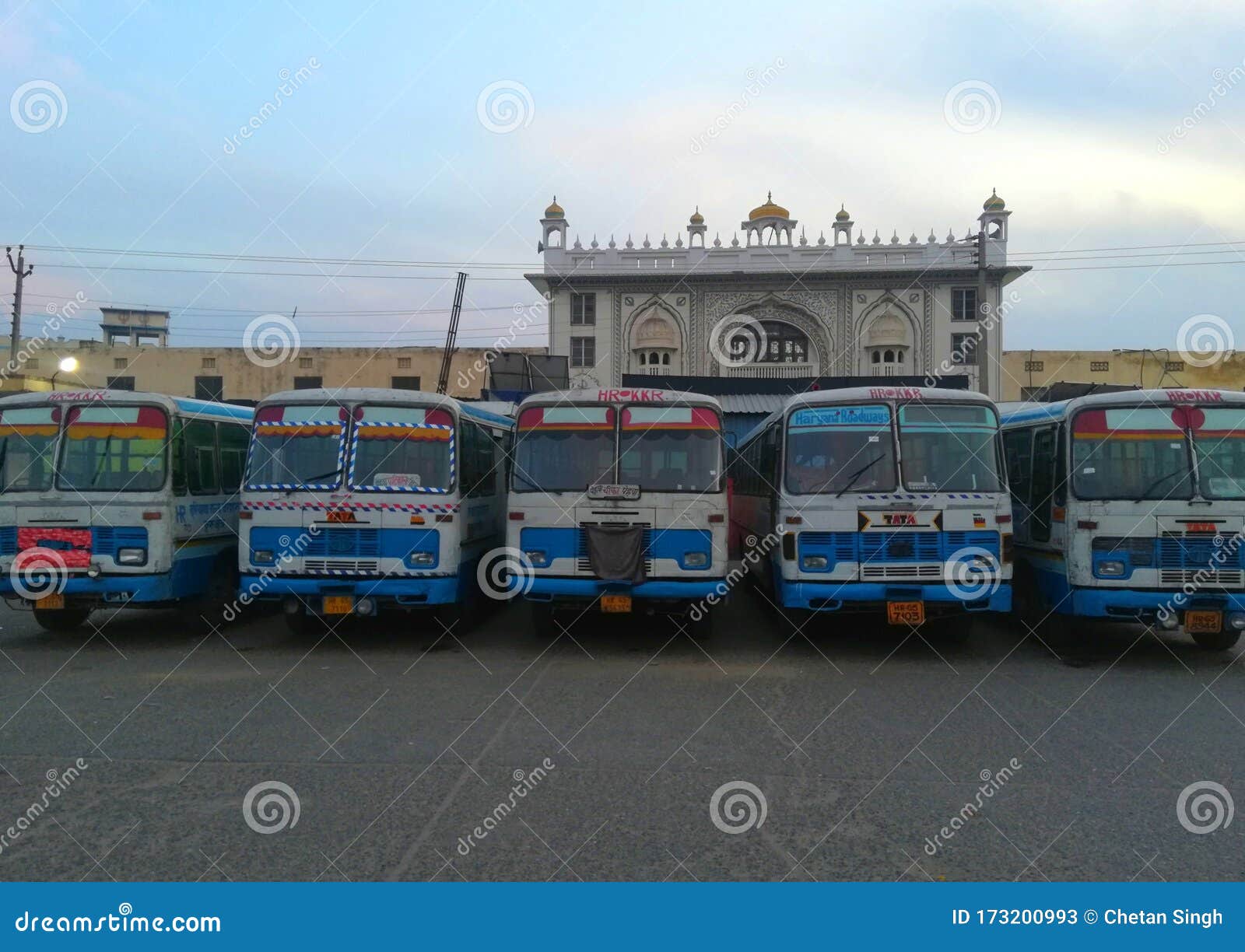 Buses in Bus Stand of Kurukshetra Editorial Stock Photo - Image of ...