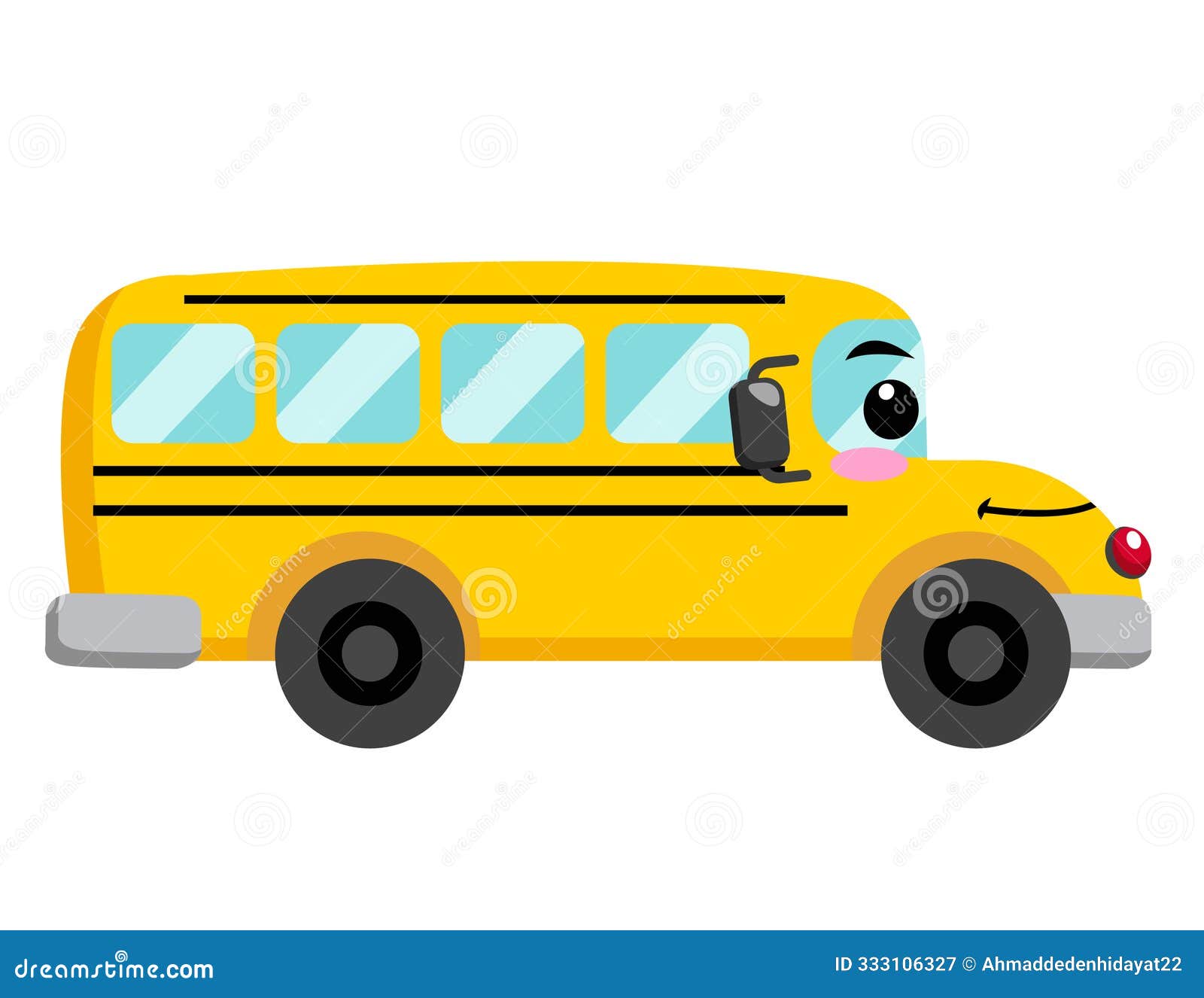 Buses escolares kawaii stock illustration. Illustration of composition ...