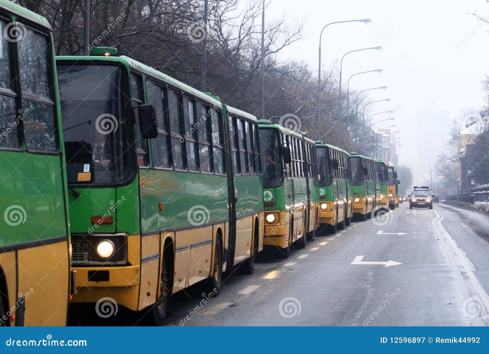 Buses Parade in Poznan, Poland Editorial Photography - Image of parade ...