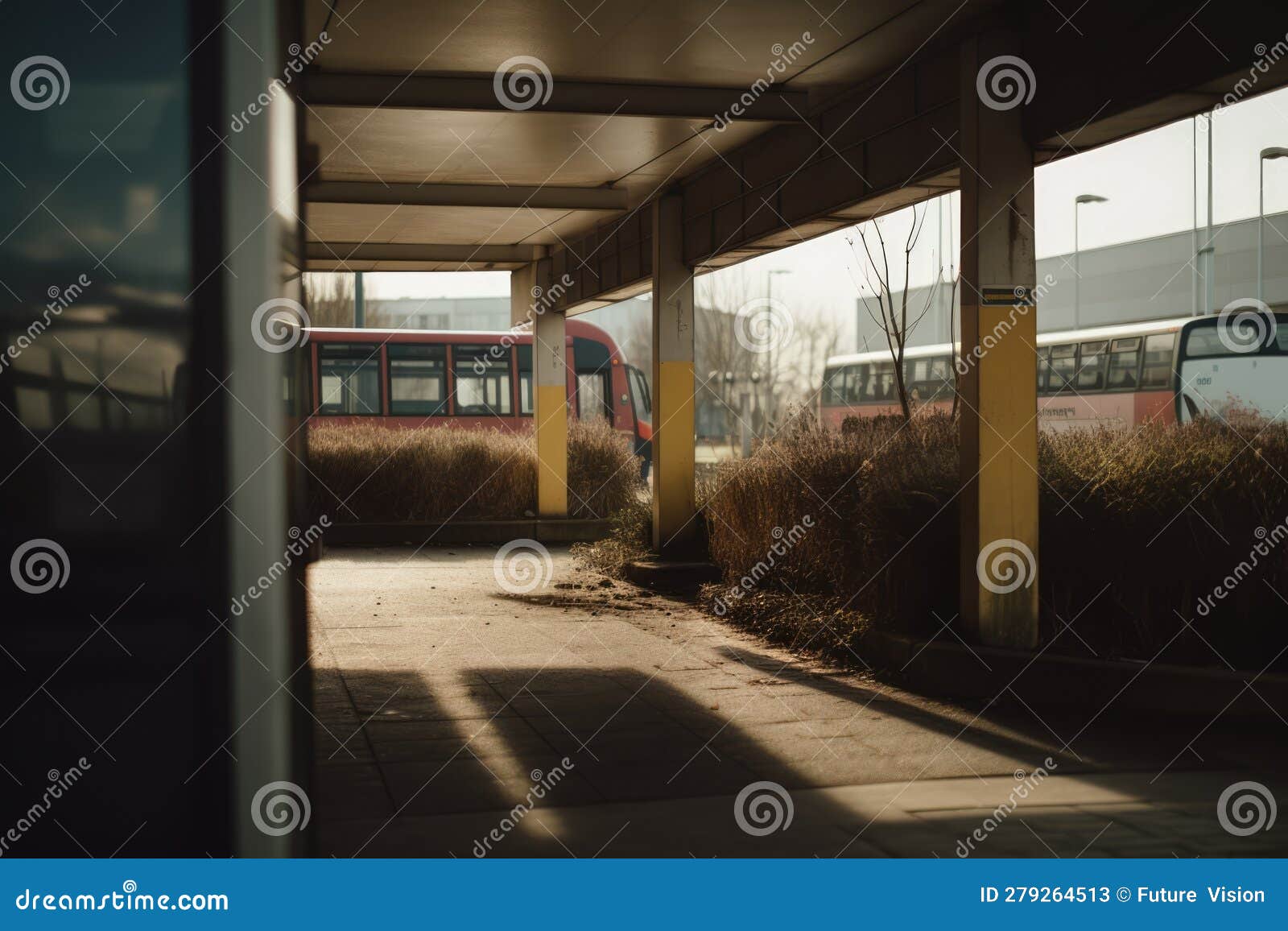 Buses Parked at Bus Station, Created Using Generative Ai Technology ...