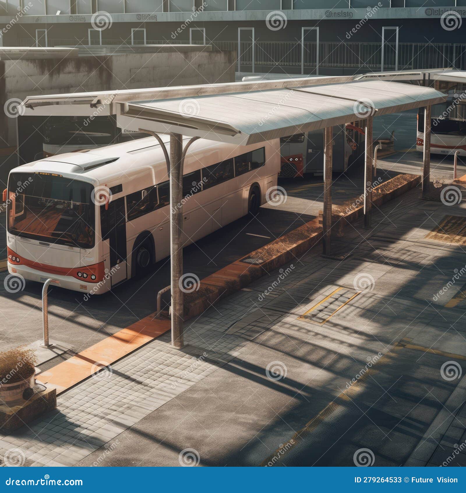 Buses Parked at Bus Station, Created Using Generative Ai Technology ...