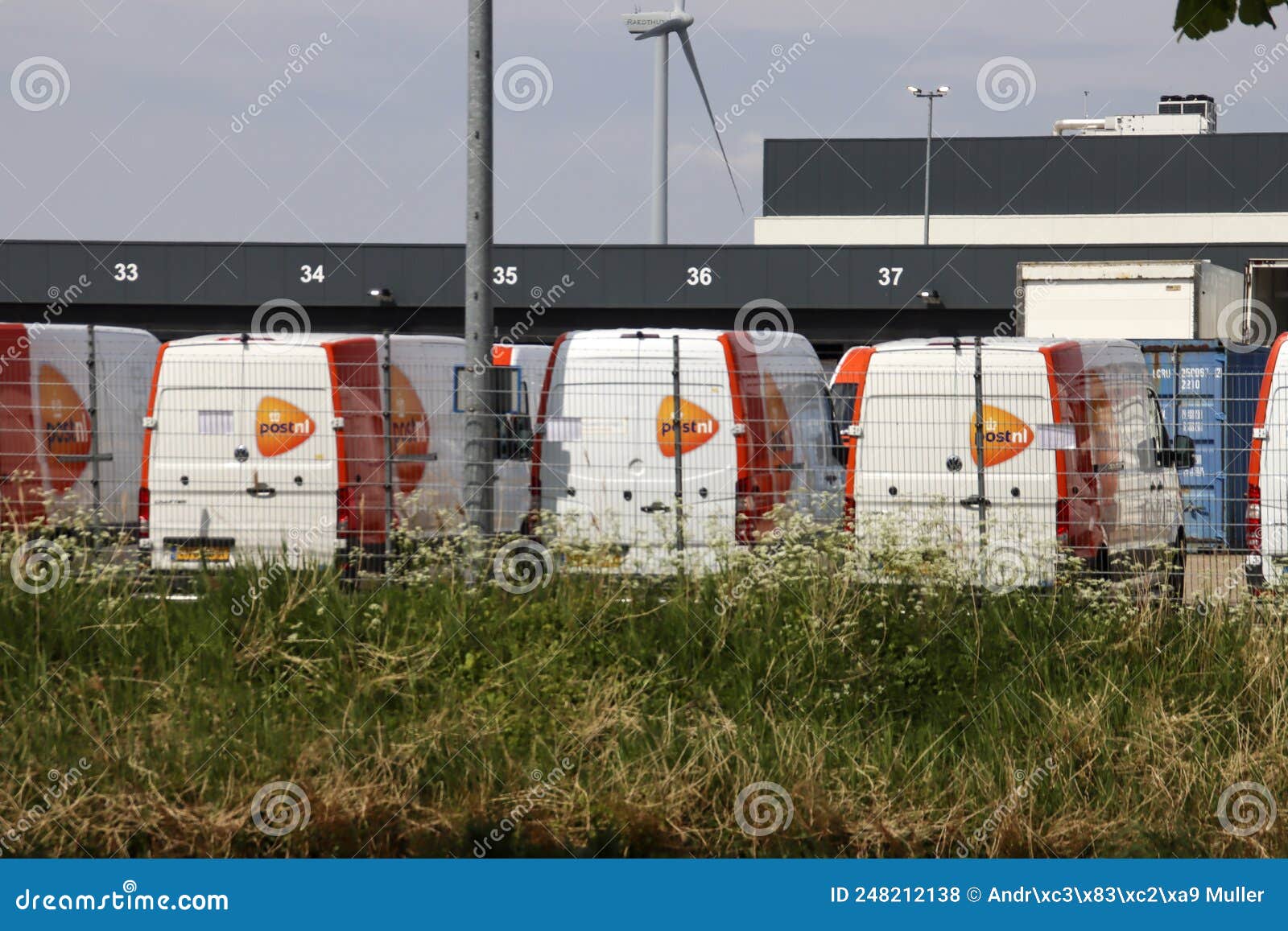 Buses of the PostNL Parcel Delivery Service in Waddinxveen Editorial ...