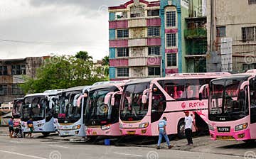 Buses at the Station in Manila, Philippines Editorial Photo - Image of ...