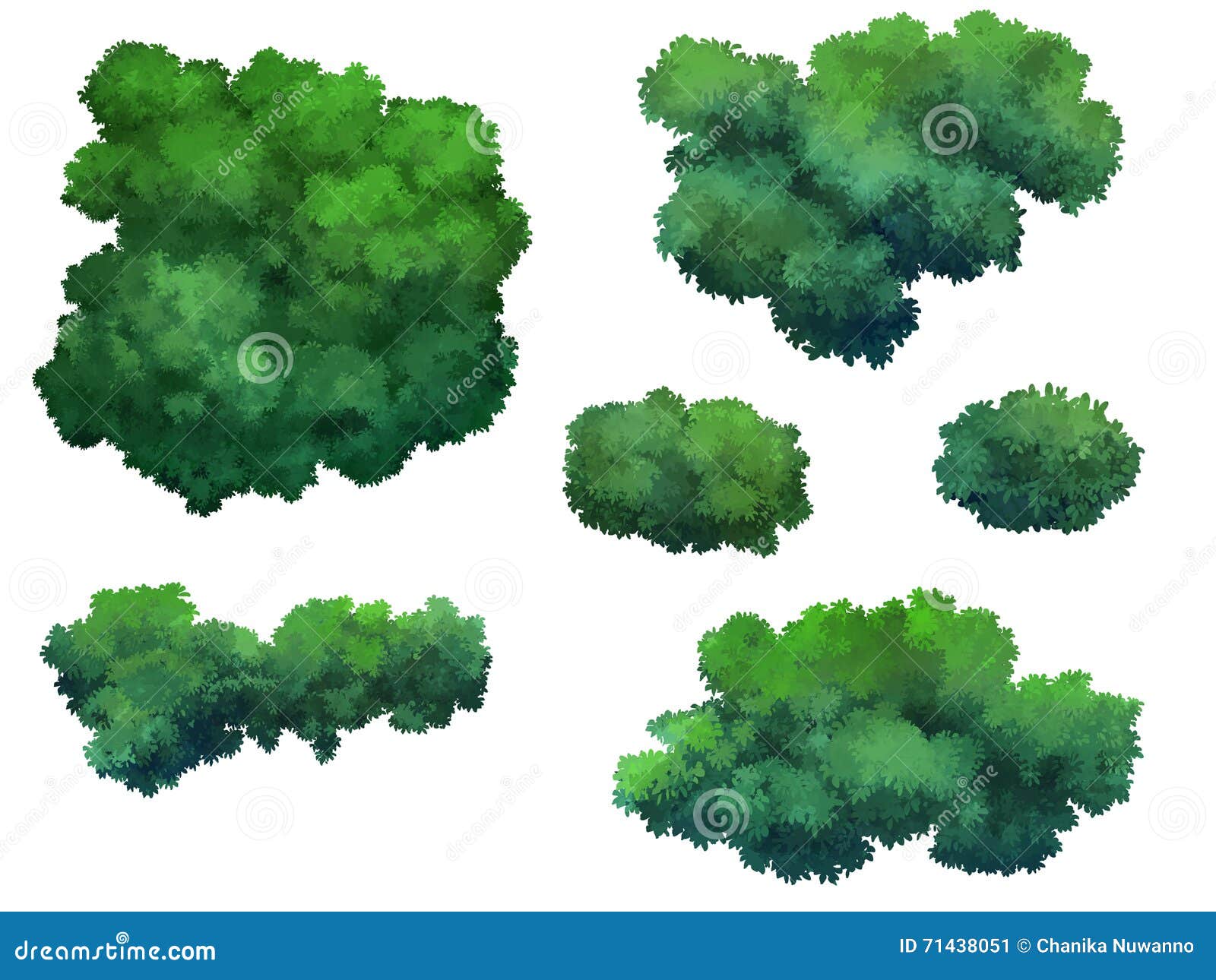 Bush for cartoon stock illustration. Illustration of wood - 71438051