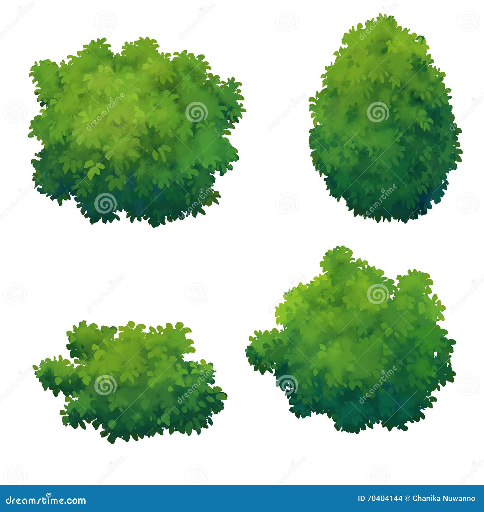 Bush for cartoon stock illustration. Illustration of forest - 70404144