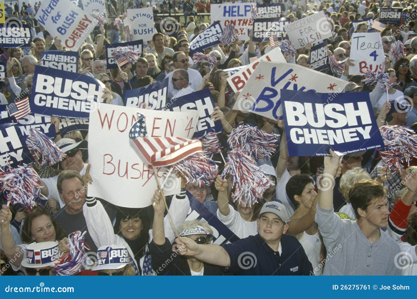 Bush and Cheney Campaign Rally Editorial Photo - Image of social ...