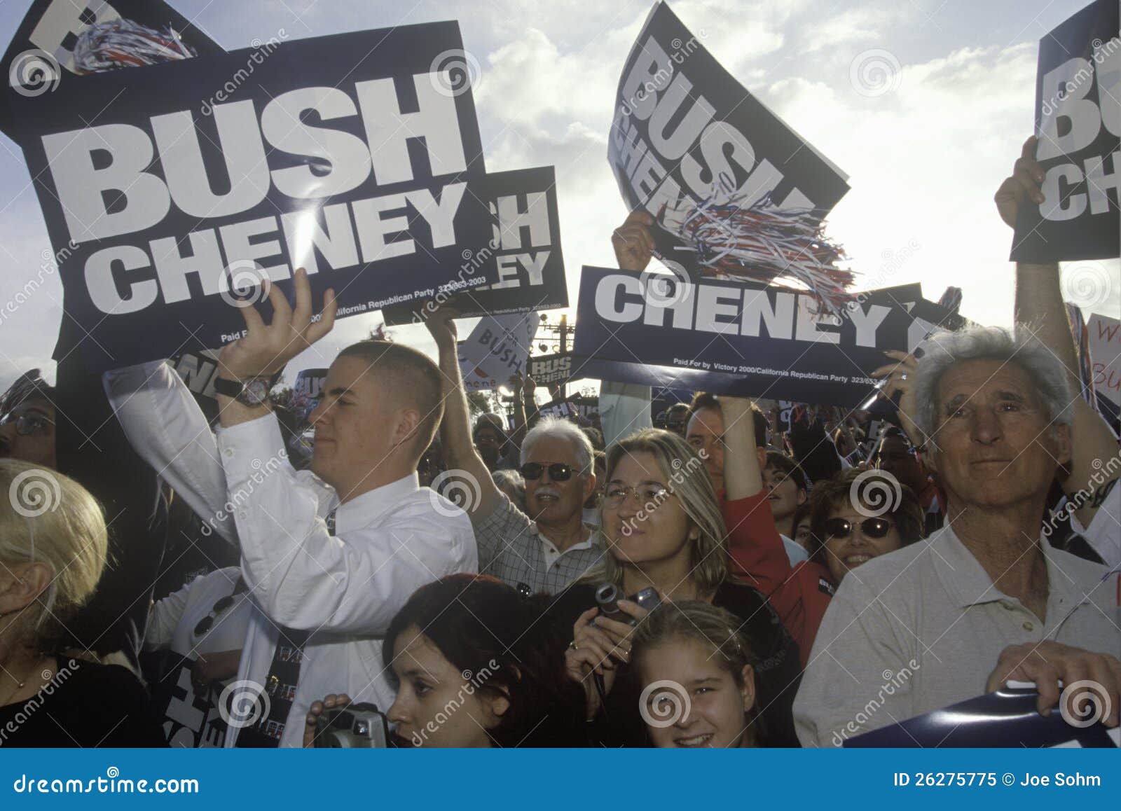 Bush and Cheney Campaign Rally Editorial Image - Image of 2000, united ...