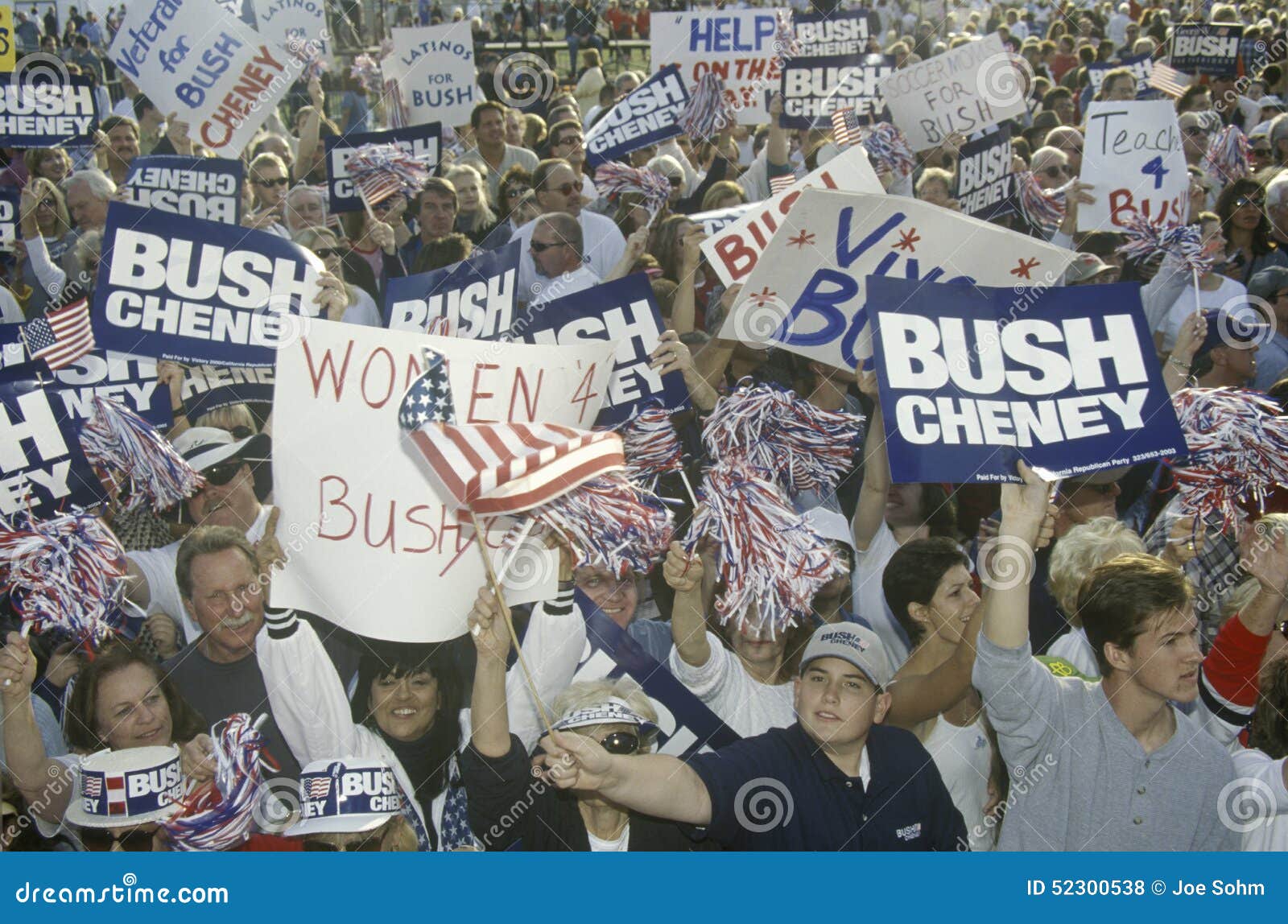 Bush/Cheney Campaign Rally in Costa Mesa, CA Editorial Stock Photo ...