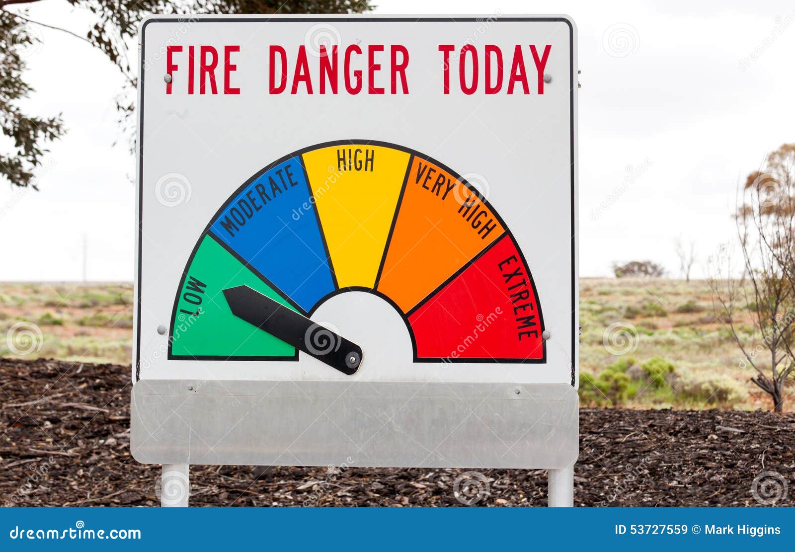 Bush fire danger sign stock image. Image of extreme, season - 53727559