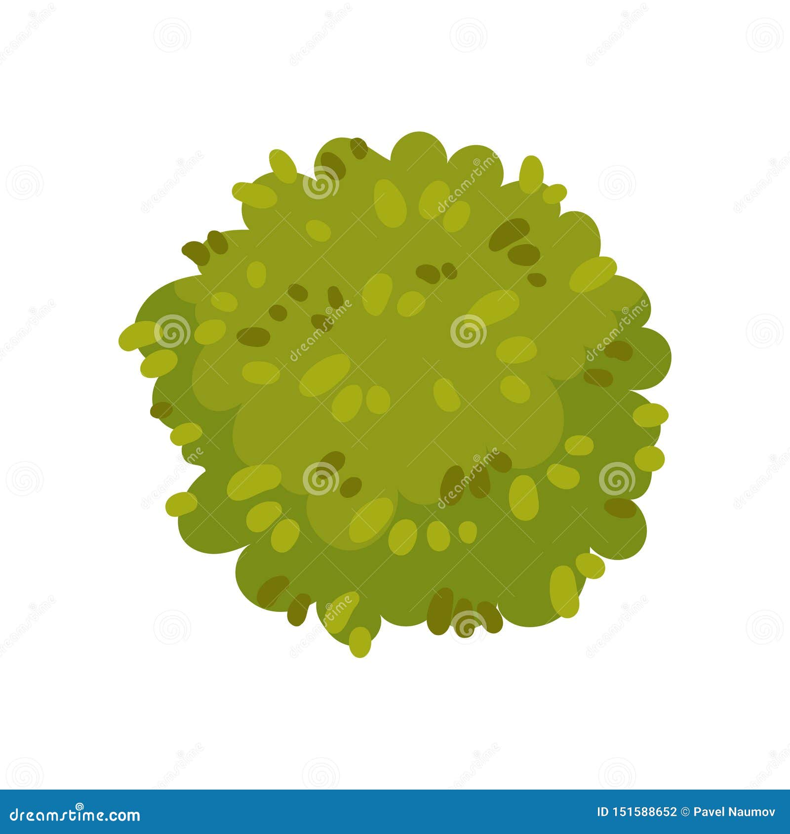 Bush In The Form Of A Circle. Vector Illustration On White Background ...