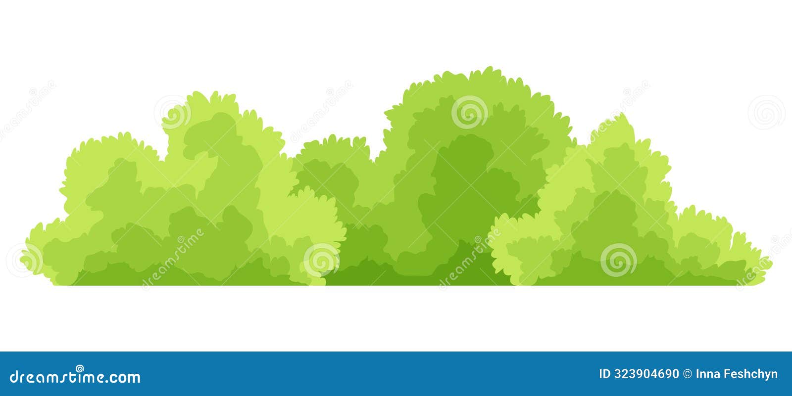 Bush Icon. Cartoon Forest or Park Shrubbery. Summer Nature Cartoon ...