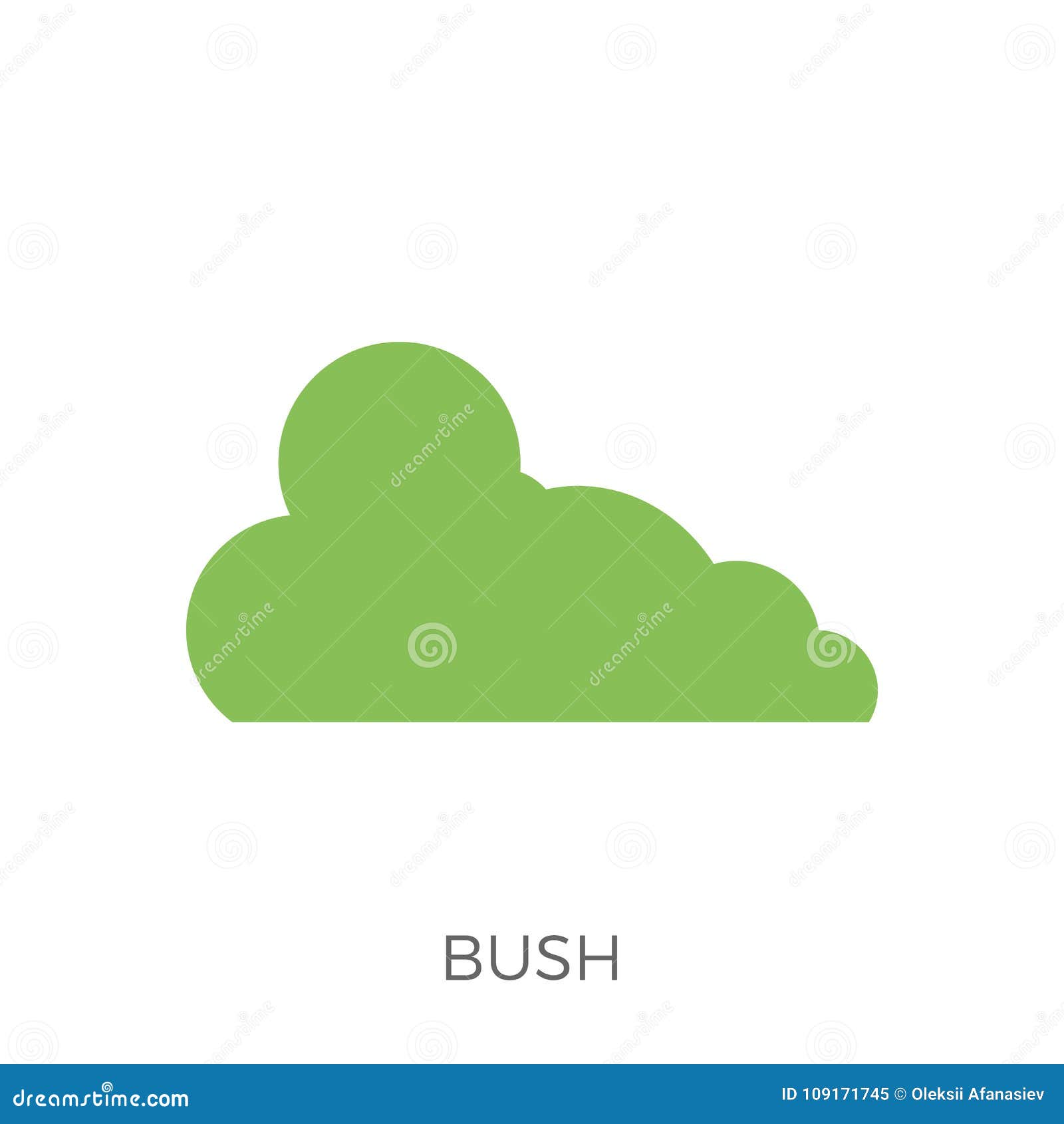 Bush Icon Vector stock vector. Illustration of white - 109171745