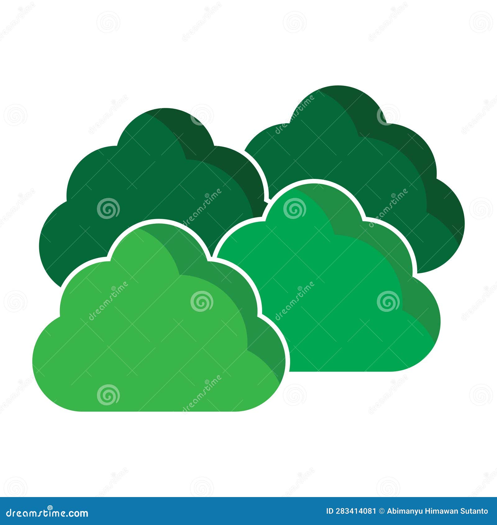 Bush icon vector stock vector. Illustration of flat - 283414081