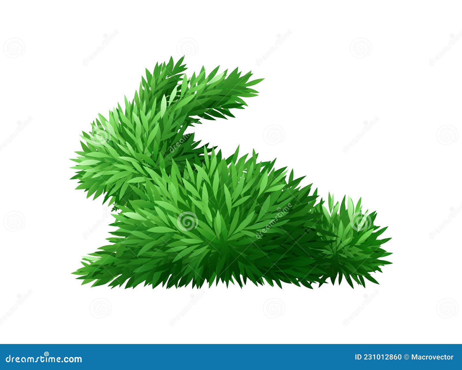 Bush Realistic Illustration Stock Vector - Illustration of nature ...