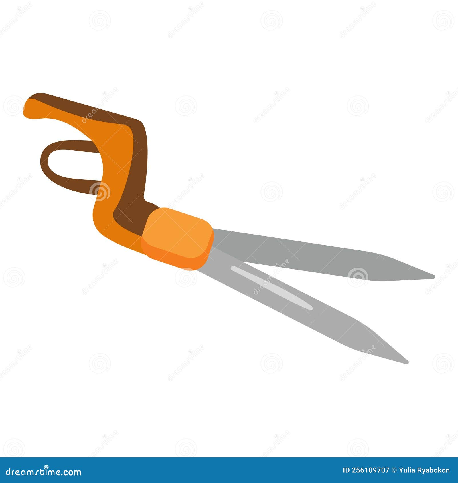 Bush Scissors Icon Cartoon Vector. Farm Tool Stock Vector ...