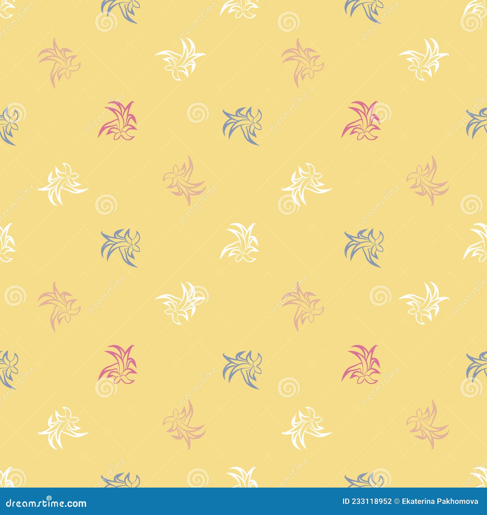 Bush Seamless Pattern. Floral Succulent Background Stock Vector ...