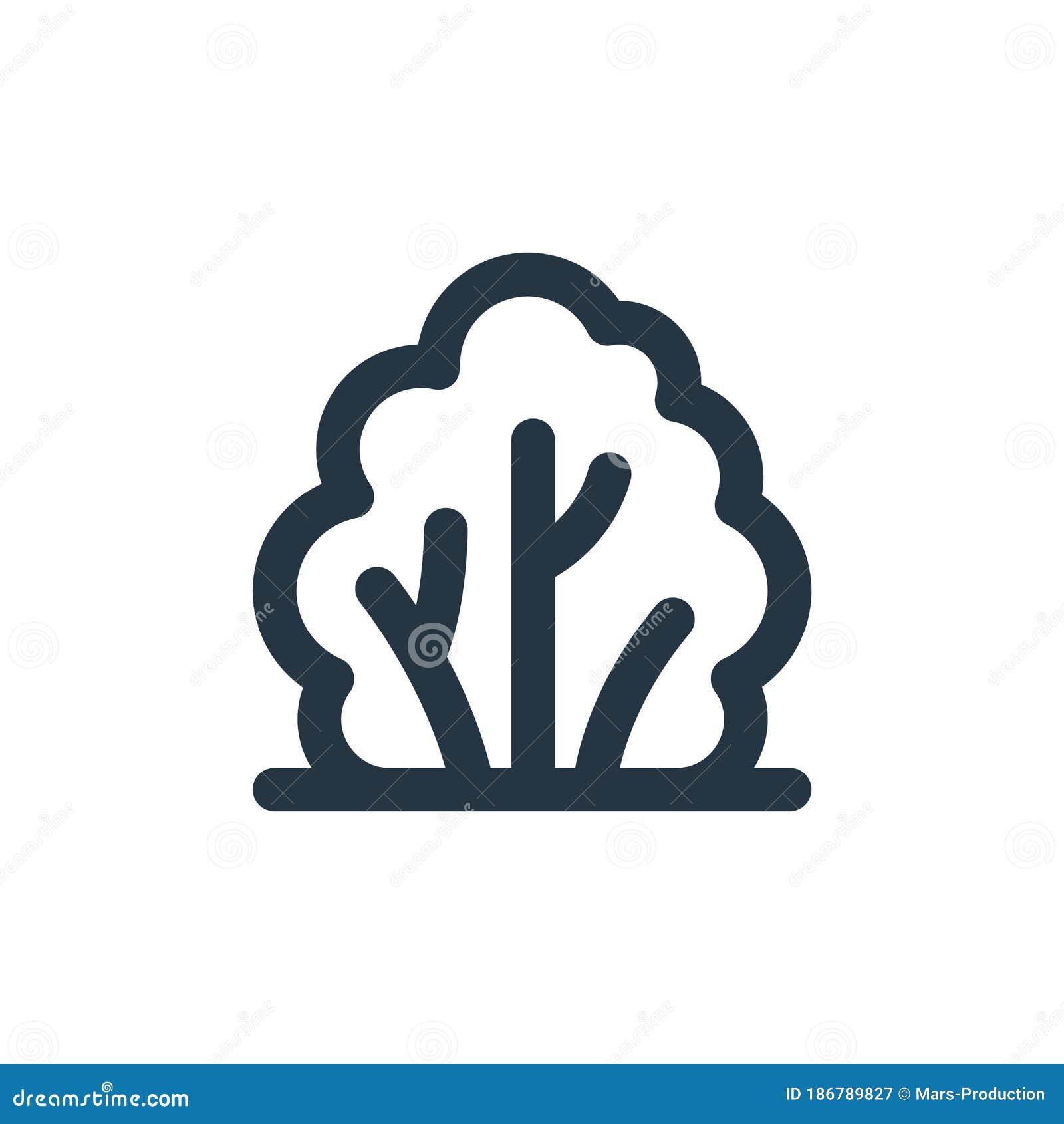 Bush Vector Icon. Bush Editable Stroke. Bush Linear Symbol for Use on ...