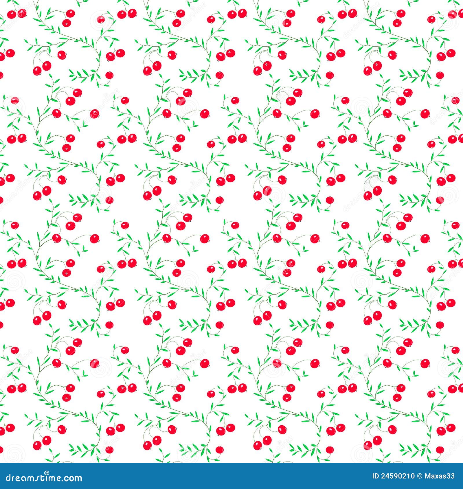 Bushes of a Cranberry. Seamless Structure Stock Vector - Illustration ...