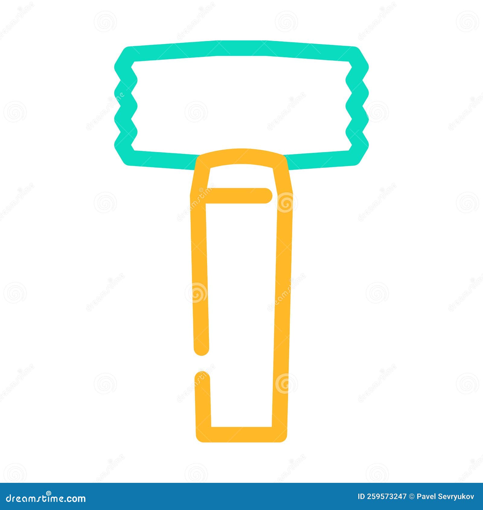 Bushing Hammer Color Icon Vector Illustration Stock Vector ...