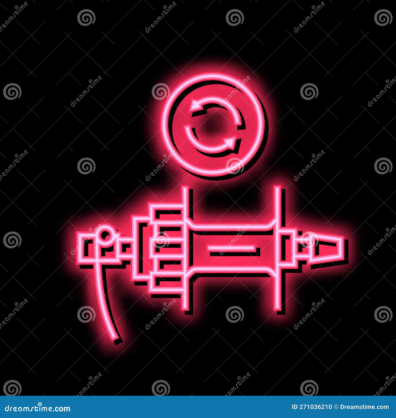 Bushing Maintenance and Adjustment Neon Glow Icon Illustration Stock ...
