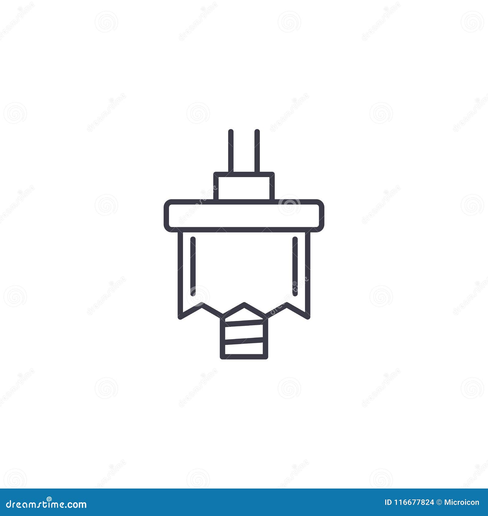 Bushing Process Linear Icon Concept. Bushing Process Line Vector Sign ...