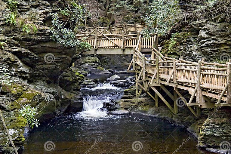 Bushkill Falls stock photo. Image of mountains, travel - 17554738