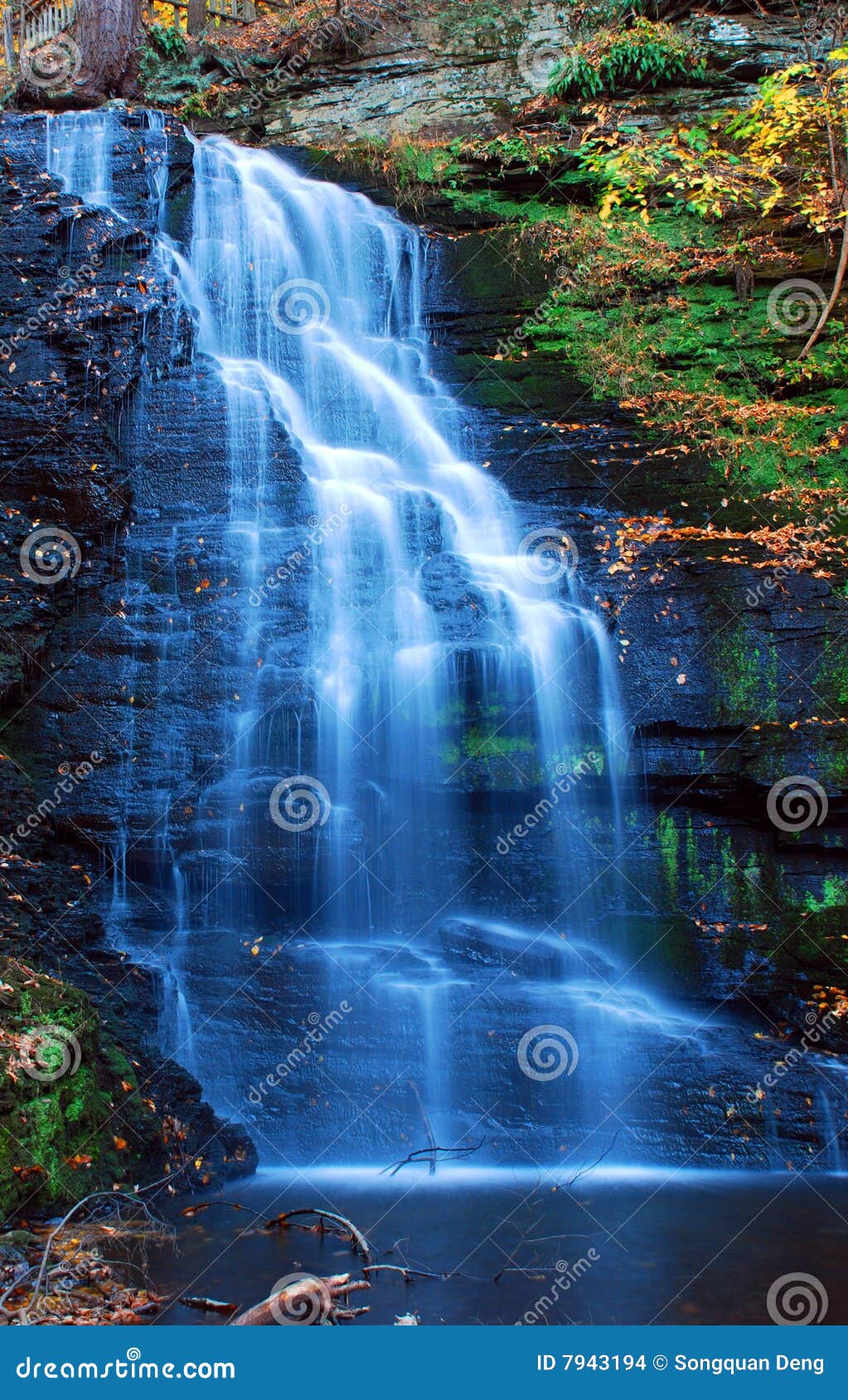 Bushkill Falls stock photo. Image of meditation, delarware - 7943194