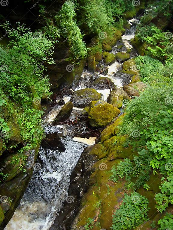 Bushkill Falls Gorge New York USA Stock Photo - Image of waterfall ...