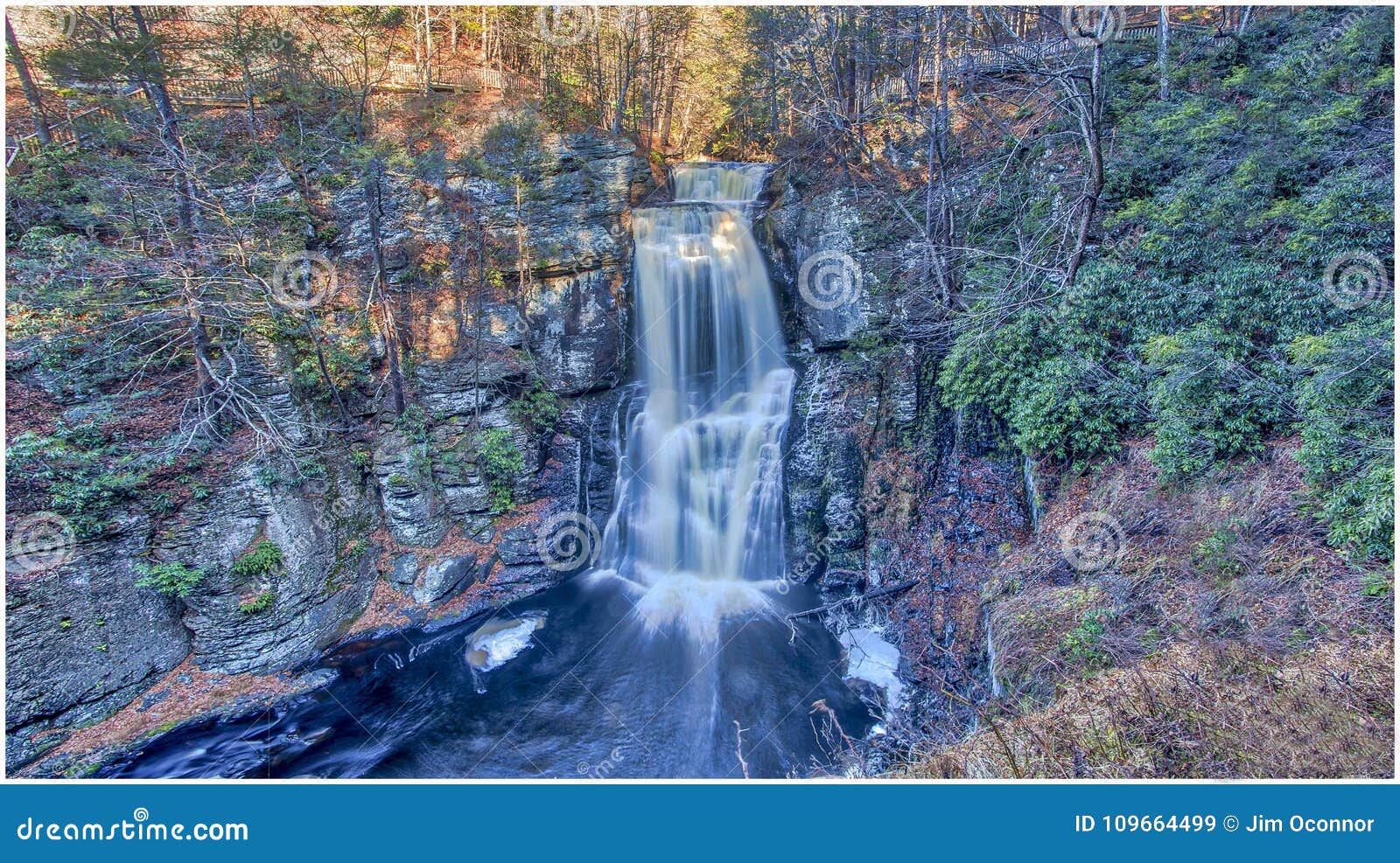 Bushkill Falls 1 stock image. Image of trails, bushkillfalls - 109664499