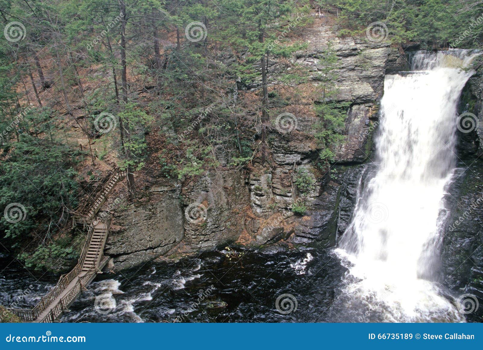 Bushkill Falls Boardwalks And Stairs Royalty-Free Stock Photo ...