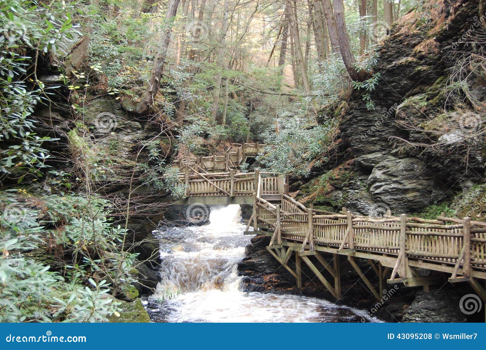 Bushkill Falls Boardwalks And Stairs Royalty-Free Stock Photo ...