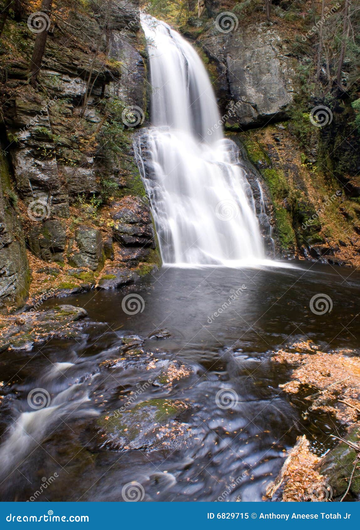 Bushkill Waterfall (main Fall) Stock Image - Image of bushkill, cascade ...