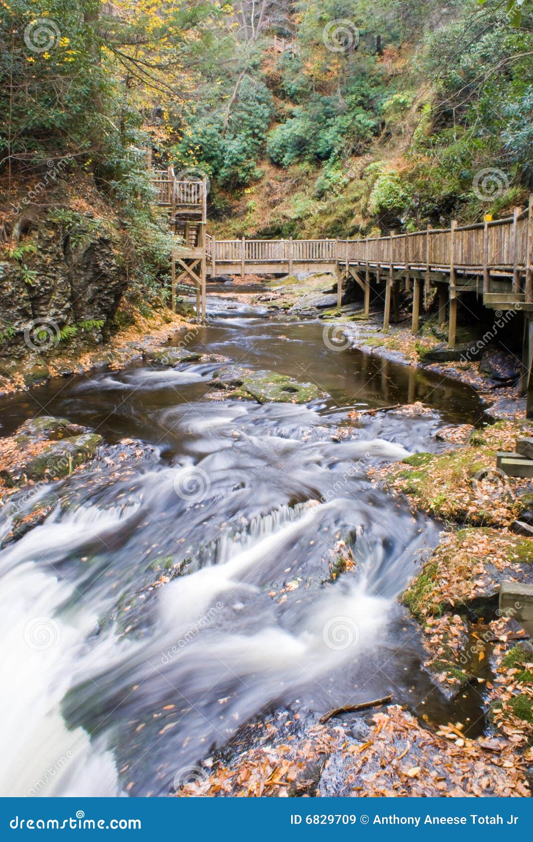 Bushkill Waterfall River stock image. Image of geology - 6829709