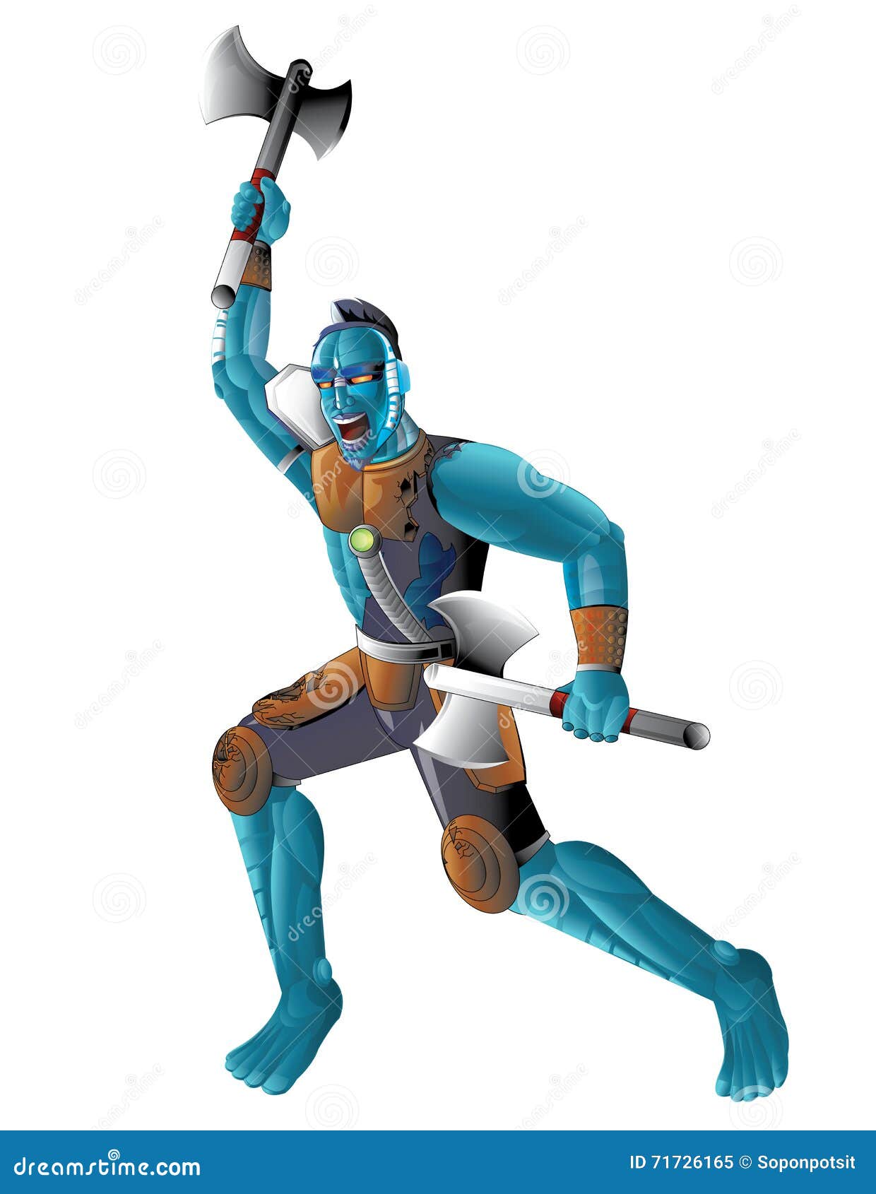 Bushman - Character Design stock vector. Illustration of action - 71726165